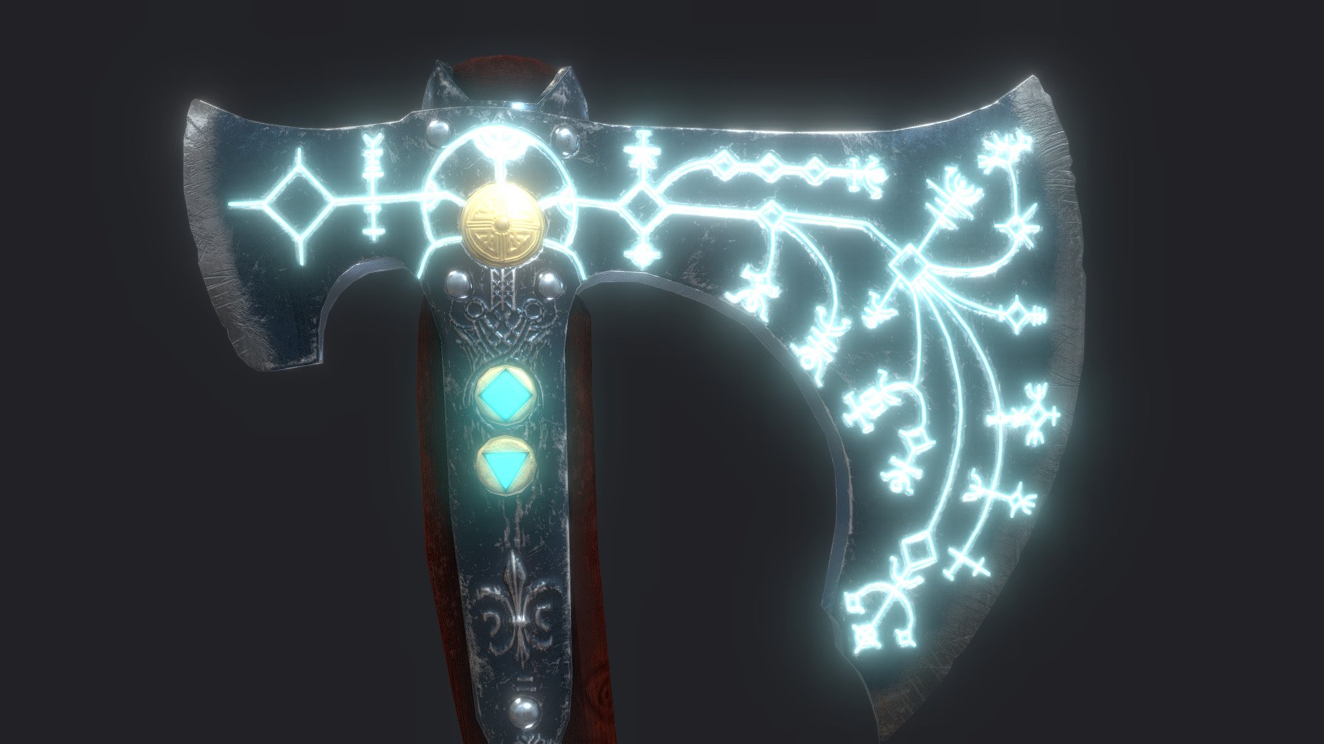 Leviathan Axe Game Ready God of War - 3D model by Kokos (@Kokos1227 ...
