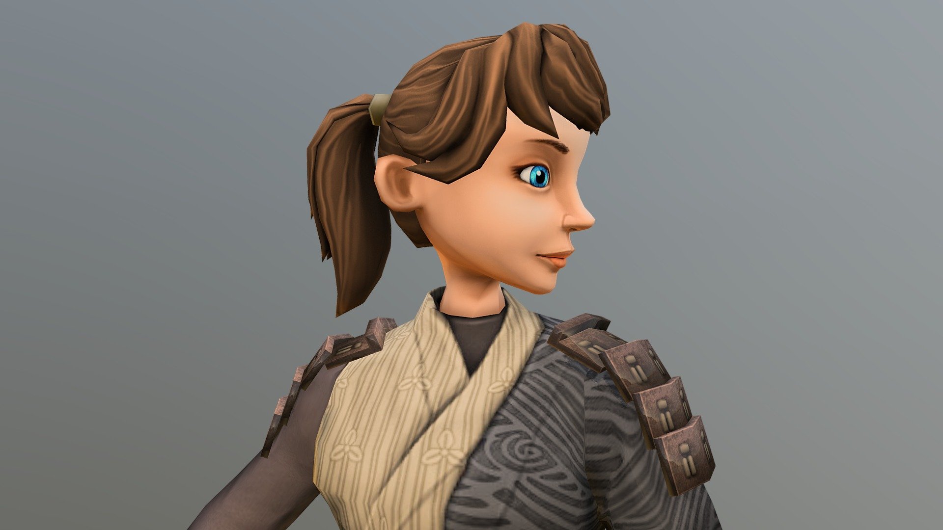 Bow Girl - 3D model by nefily [559d8a2] - Sketchfab