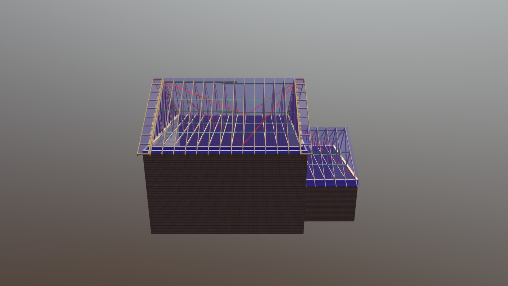 P11392G, Plots 25 & 28 truss layout - 3D model by Martin Hallam ...