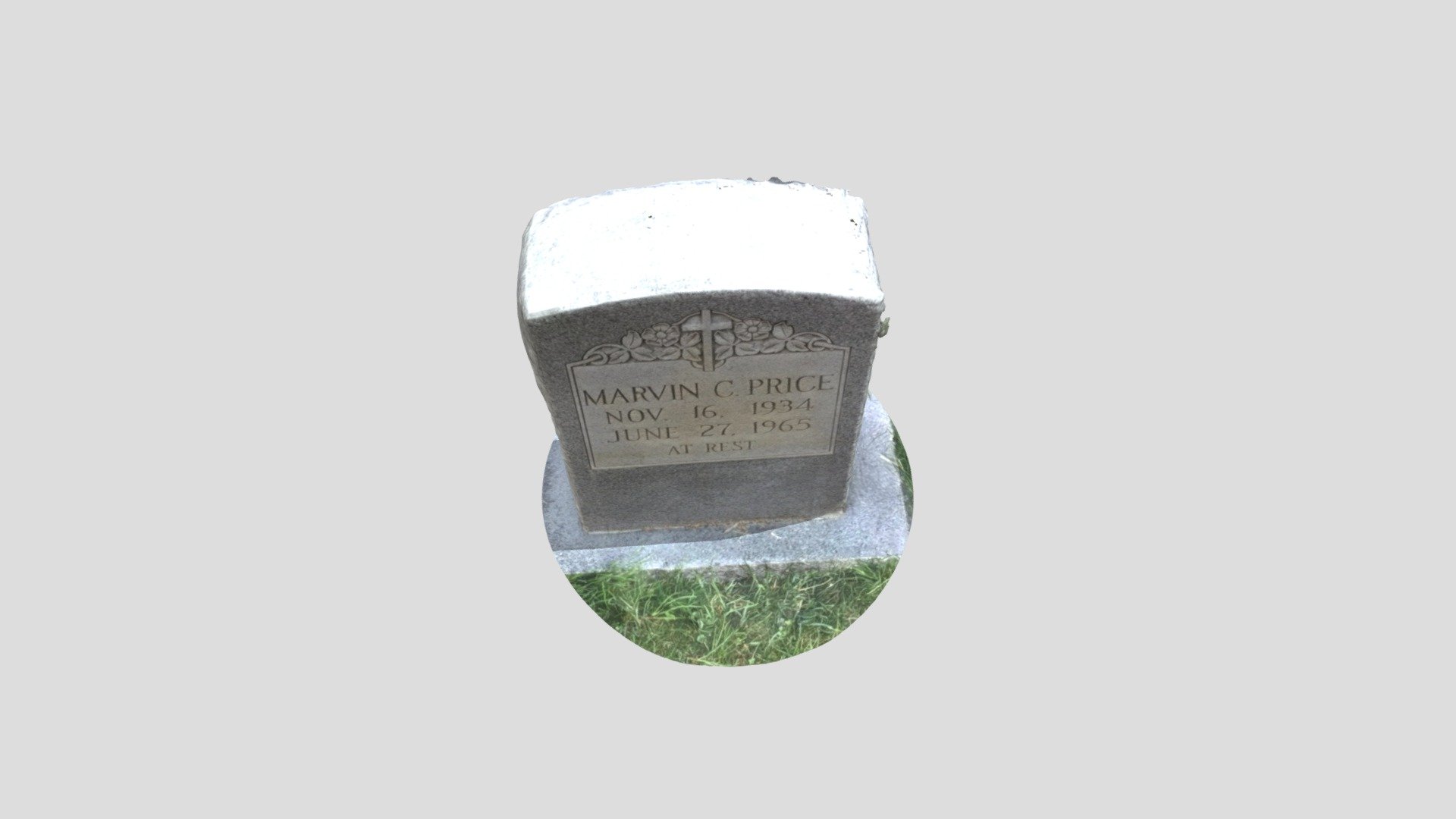 Marvin C. Price Grave Marker - 3D model by Virtual Curation Lab ...