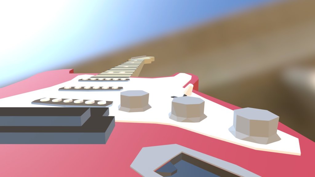Low Poly Guitar - 3D model by ljfmx [55abbbc] - Sketchfab