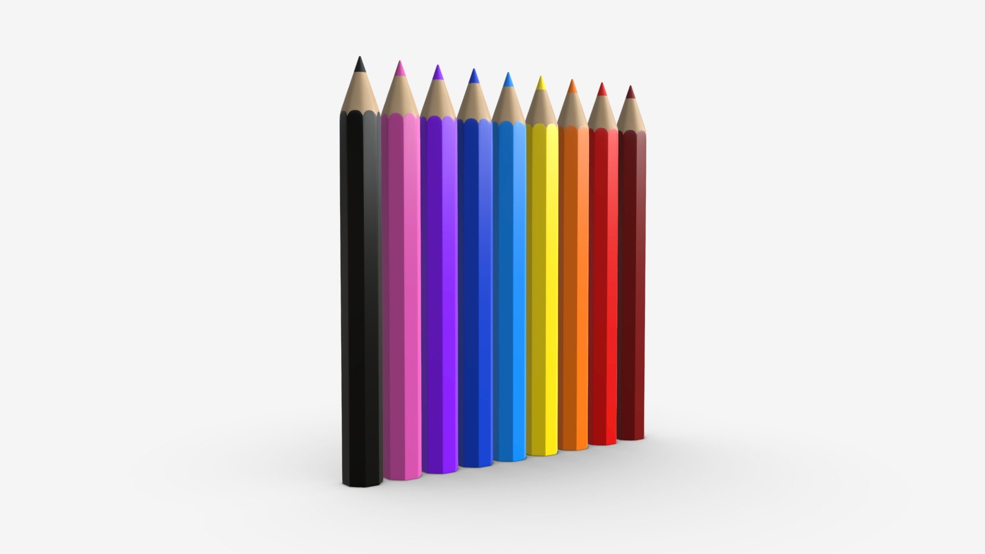 Colored pencil set - Buy Royalty Free 3D model by HQ3DMOD (@AivisAstics ...