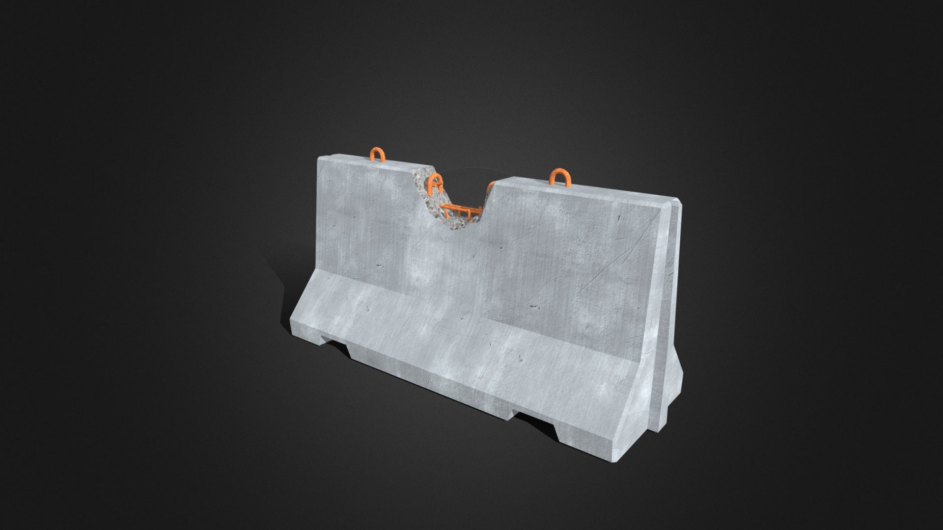 Concrete barricade damaged - Download Free 3D model by ejtam [55b04c3 ...