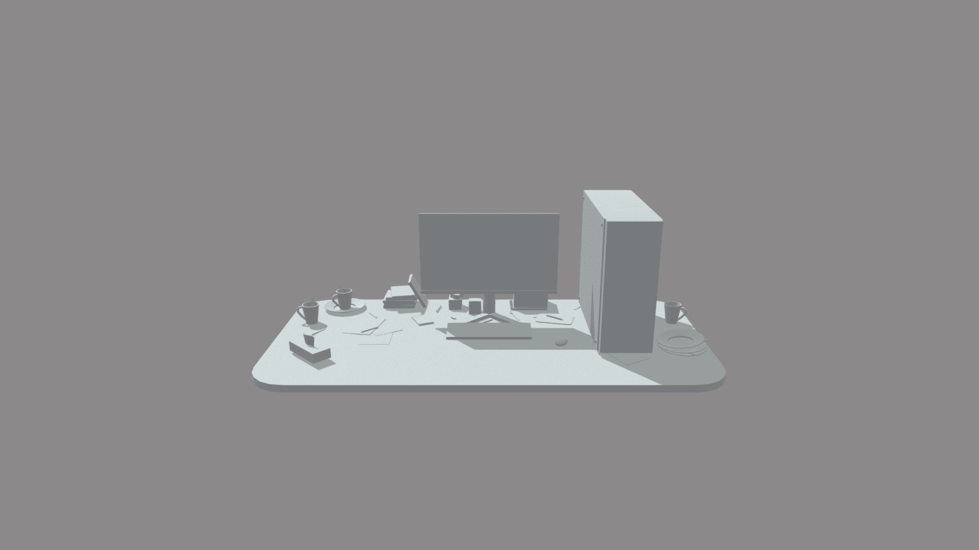 Workplace blocking - Download Free 3D model by AlexanderLy [55b1990 ...