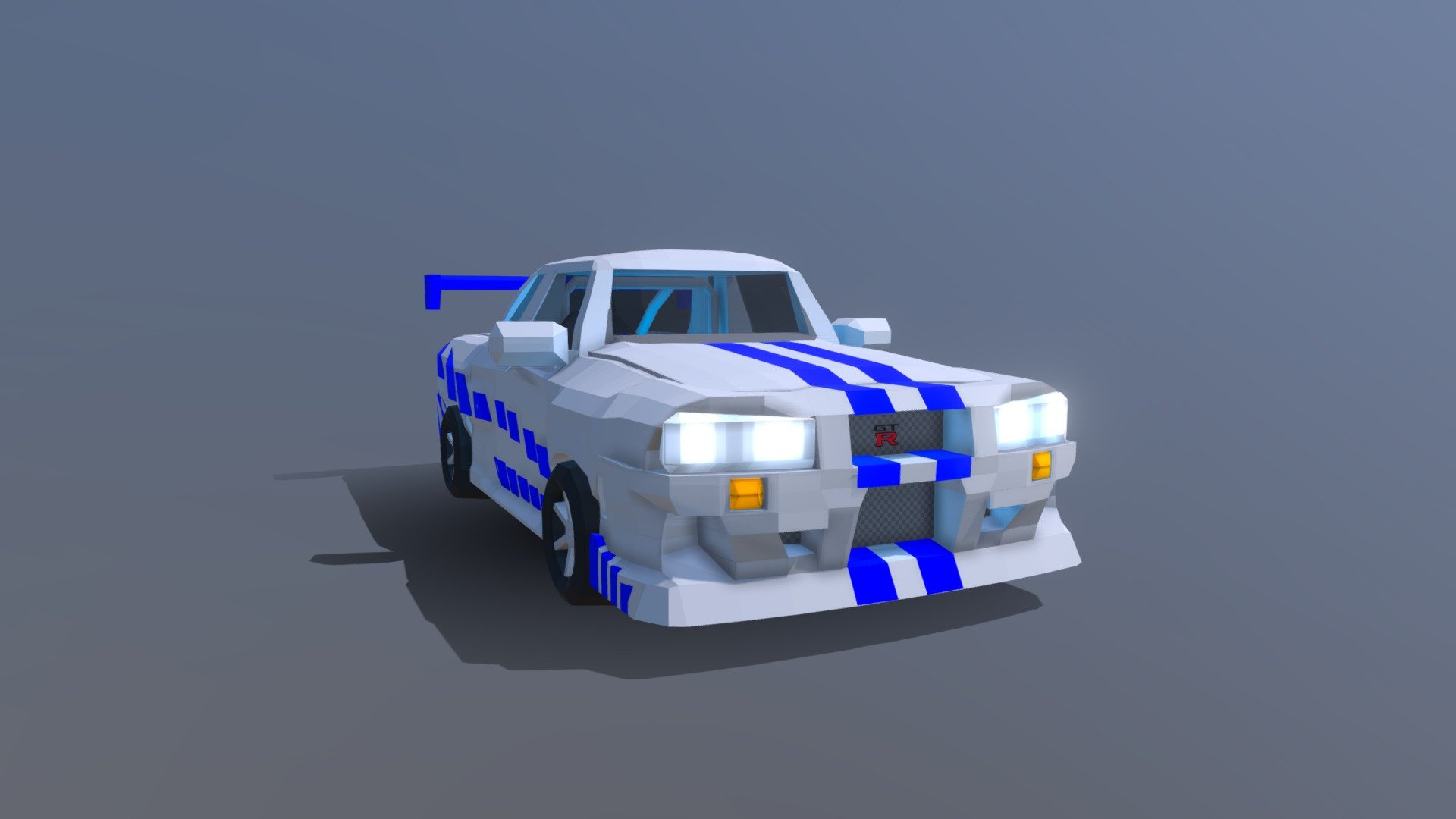 Nissan Skyline GTR R34 2F2F - 3D model by AiMOps19 [55b2a38] - Sketchfab