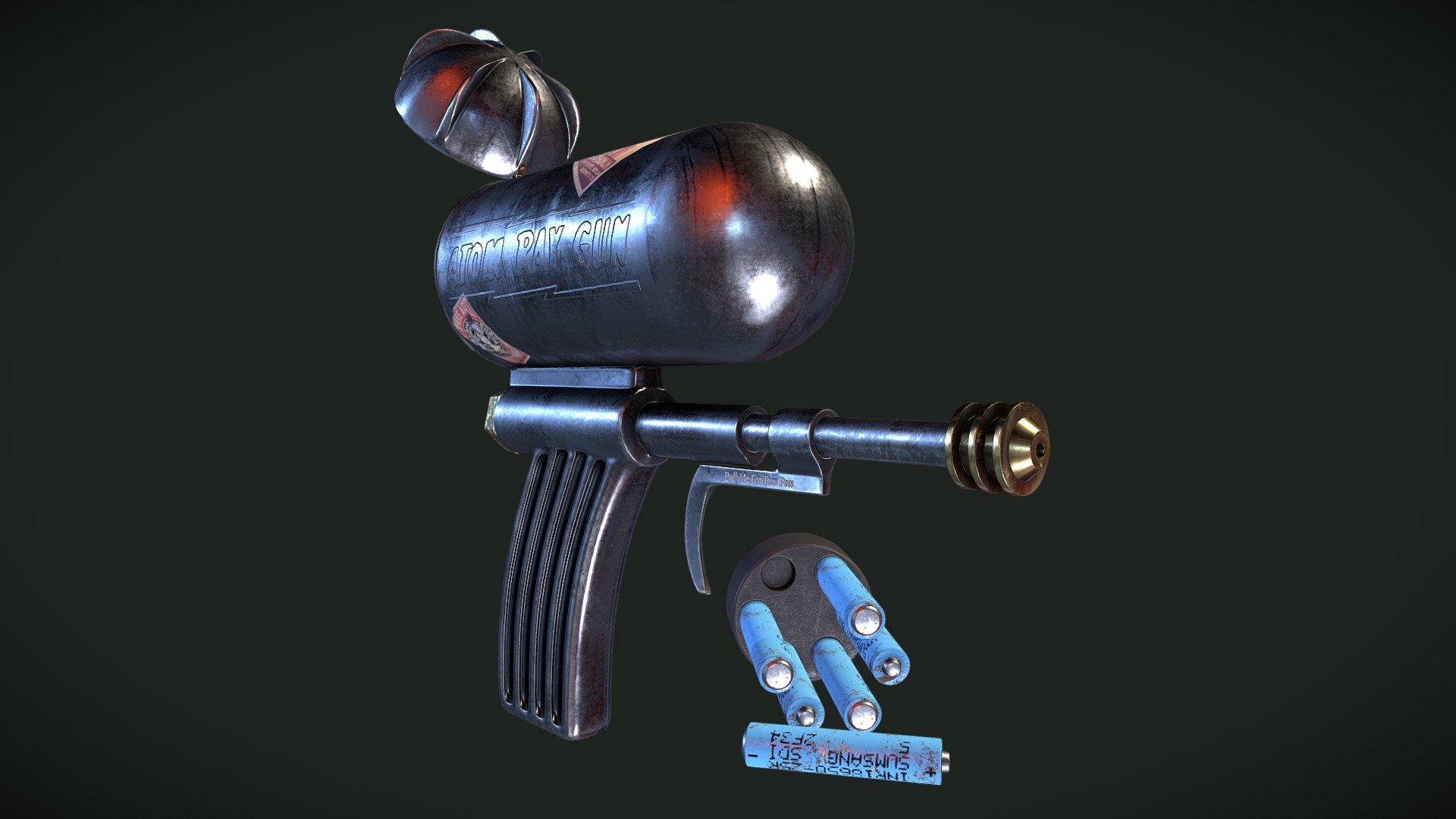Atom Ray Gun - 3D model by OsvaldoOrtega [55b4f46] - Sketchfab