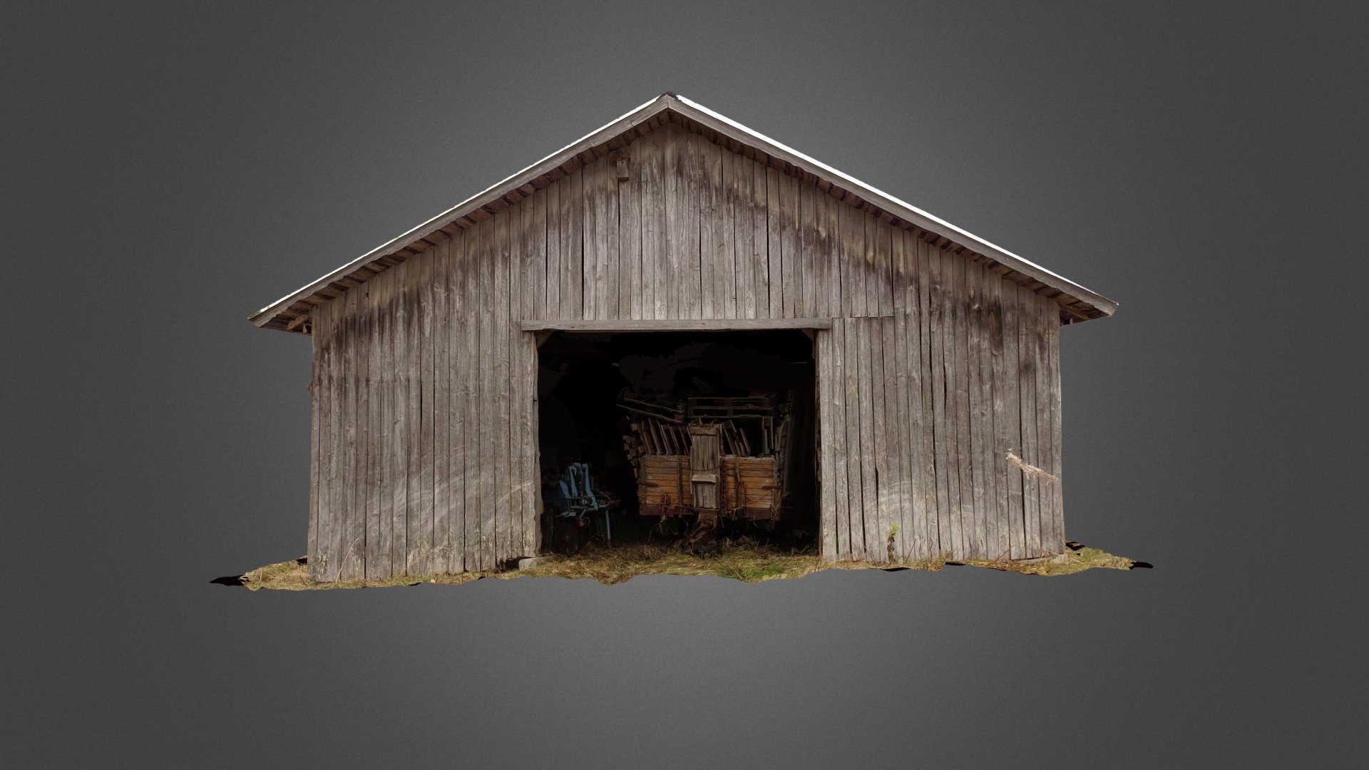 Old barn (georeferenced scan) - Download Free 3D model by GNSSStylist ...