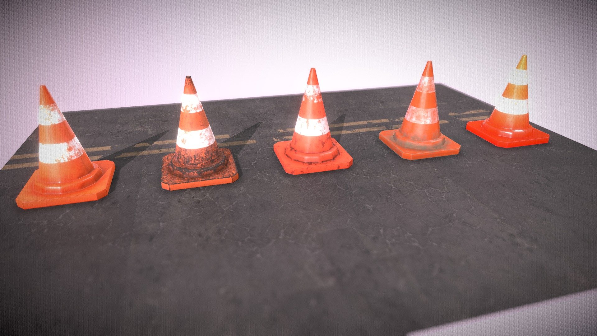 Traffic cones - Download Free 3D model by BlackMike [55c4cb3] - Sketchfab