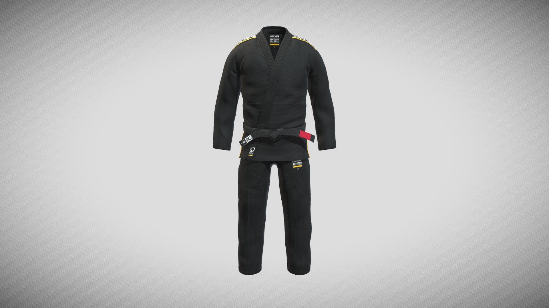 Signature gi - black - 3D model by Kano Kimonos (@kanokimonos) [55c6c54 ...