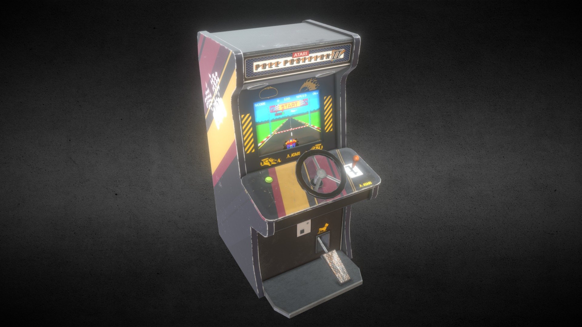 Arcade Cabinet - Pole Position 2 - Racing - Download Free 3D model by ...