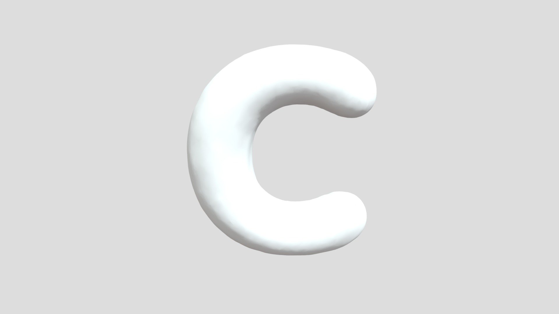 The letter C - 3D model by RylReny [55cc71c] - Sketchfab