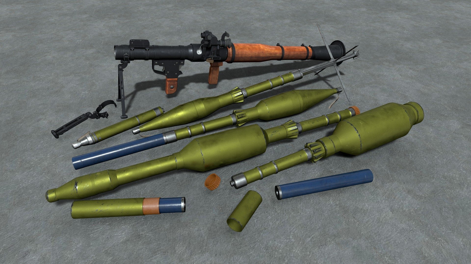 RPG-7 Hi Poly-4K-Material test - Buy Royalty Free 3D model by chiwei ...