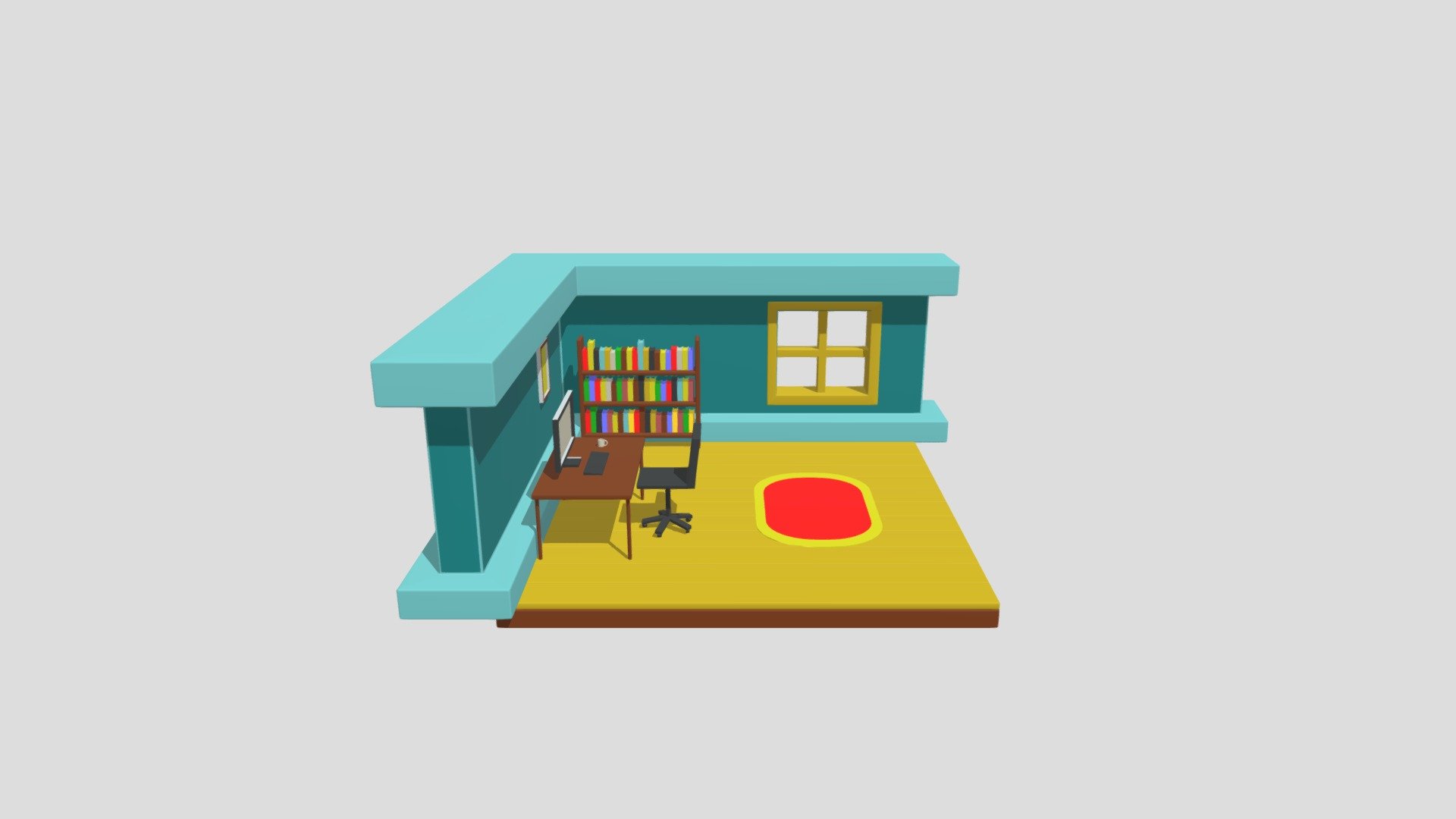simple house interior - Download Free 3D model by jenil_jani_07 ...