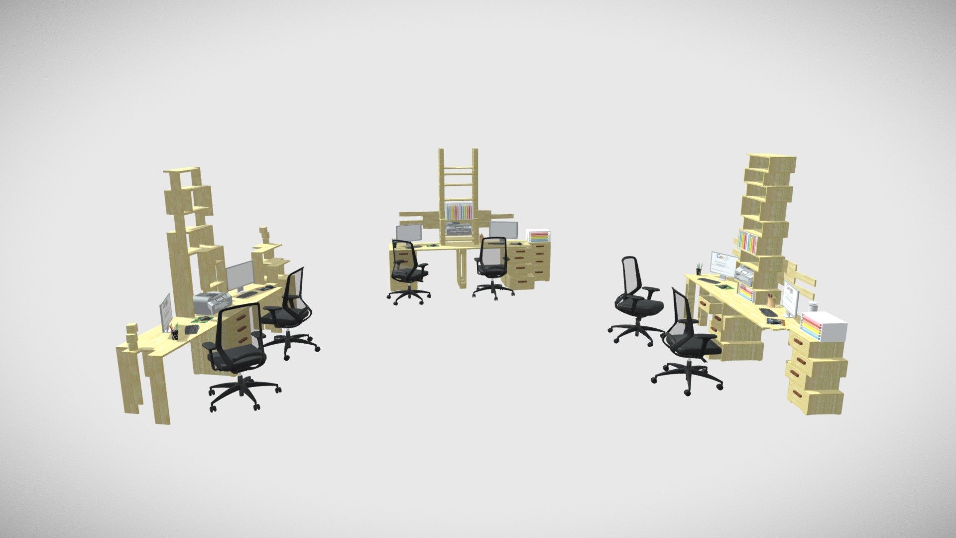 Bureaux SDD Ensemble - 3D model by Palettes-addict (@tito95) [55d202d ...