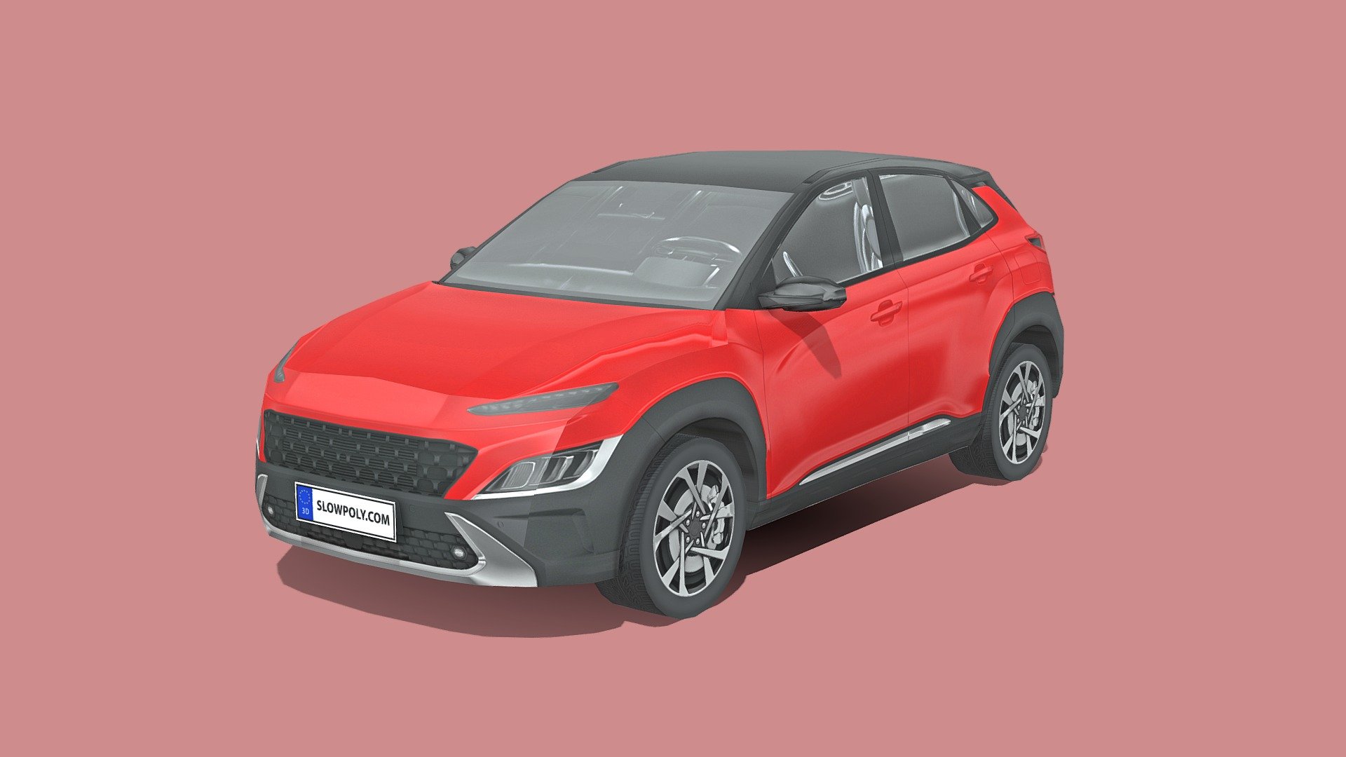 Hyundai Kona 2021 - Buy Royalty Free 3D model by slowpoly [55d30a1] - Sketchfab Store