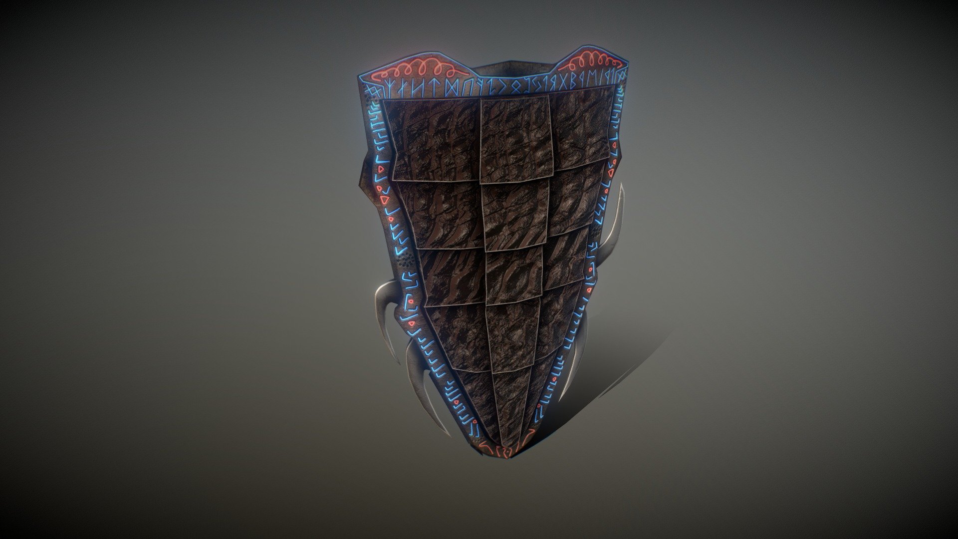 Runic Dragonscale Shield - Download Free 3D model by Dedrad [55d31b7 ...