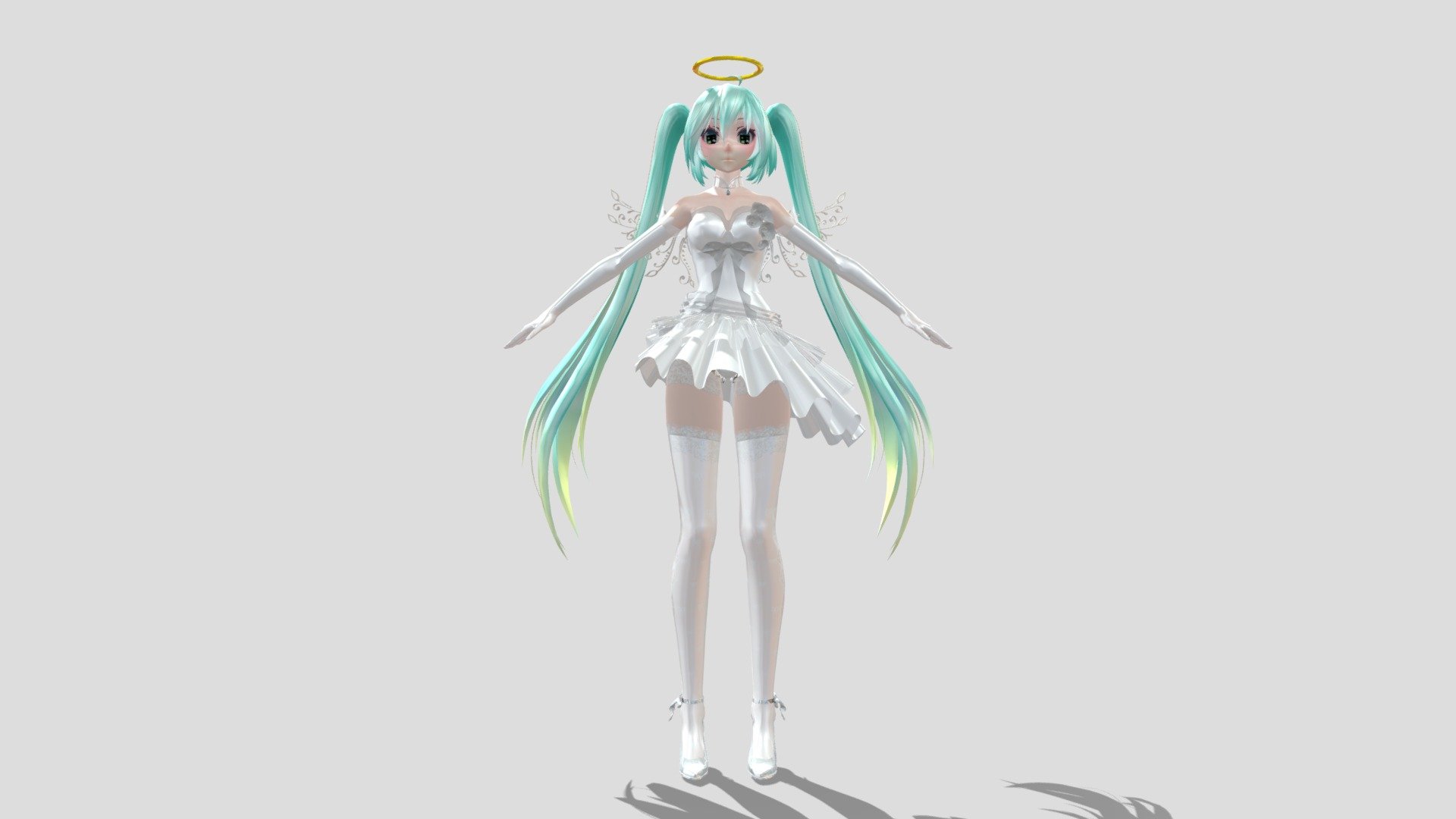 Mmd ángel Miku