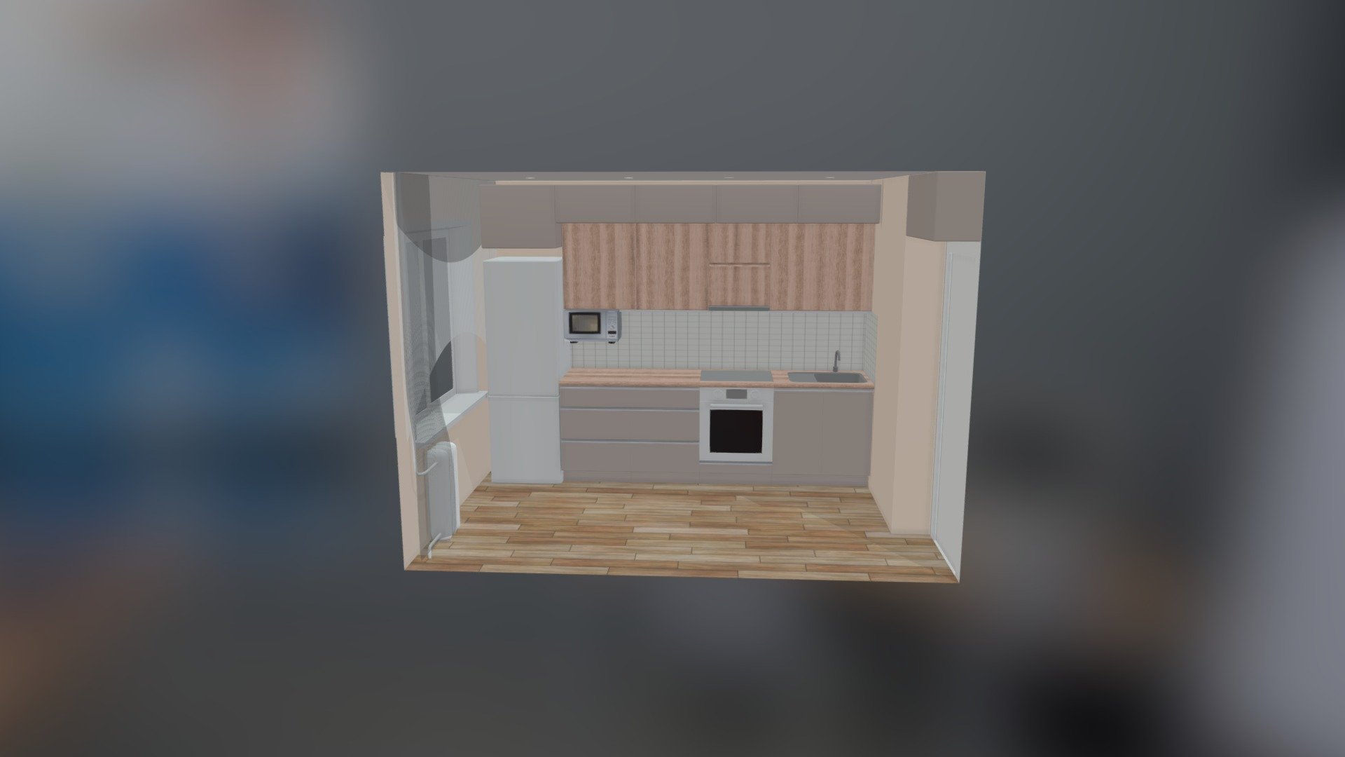 Kitchen - 3D model by pandanutiy [55d4ac3] - Sketchfab