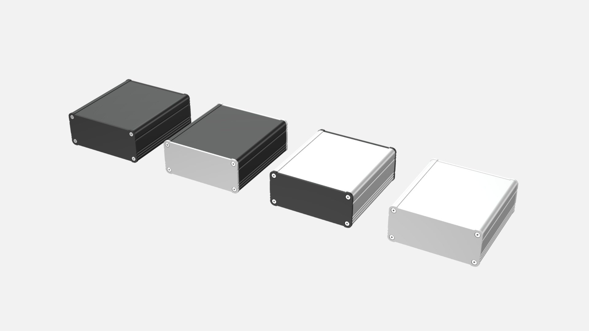 EXTRUDED ALUMINUM ENCLOSURE - 4 color types - 3D model by takachitec5 ...