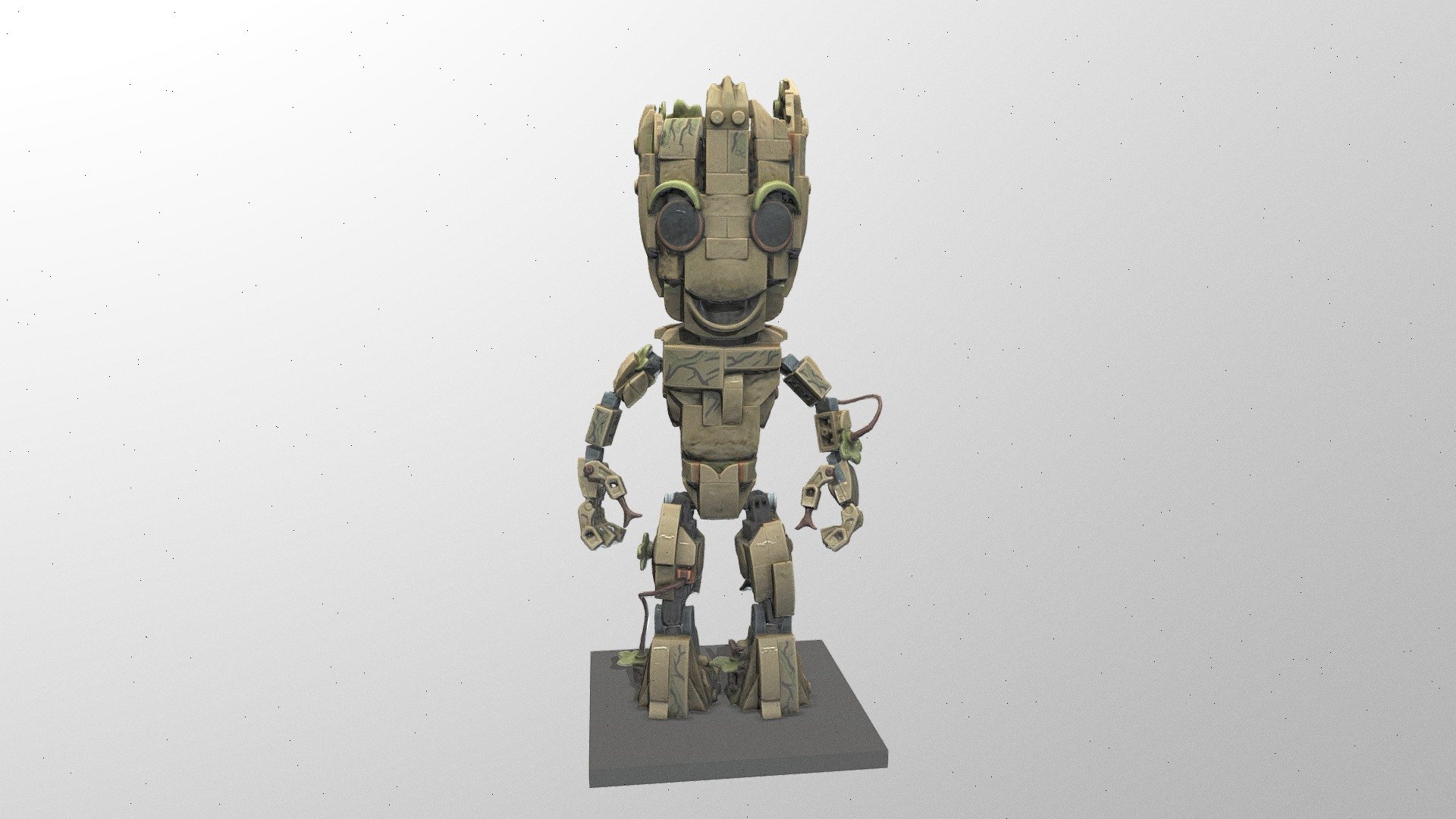 LEGO Groot - 3D model by tobiasflampert [55db2a4] - Sketchfab