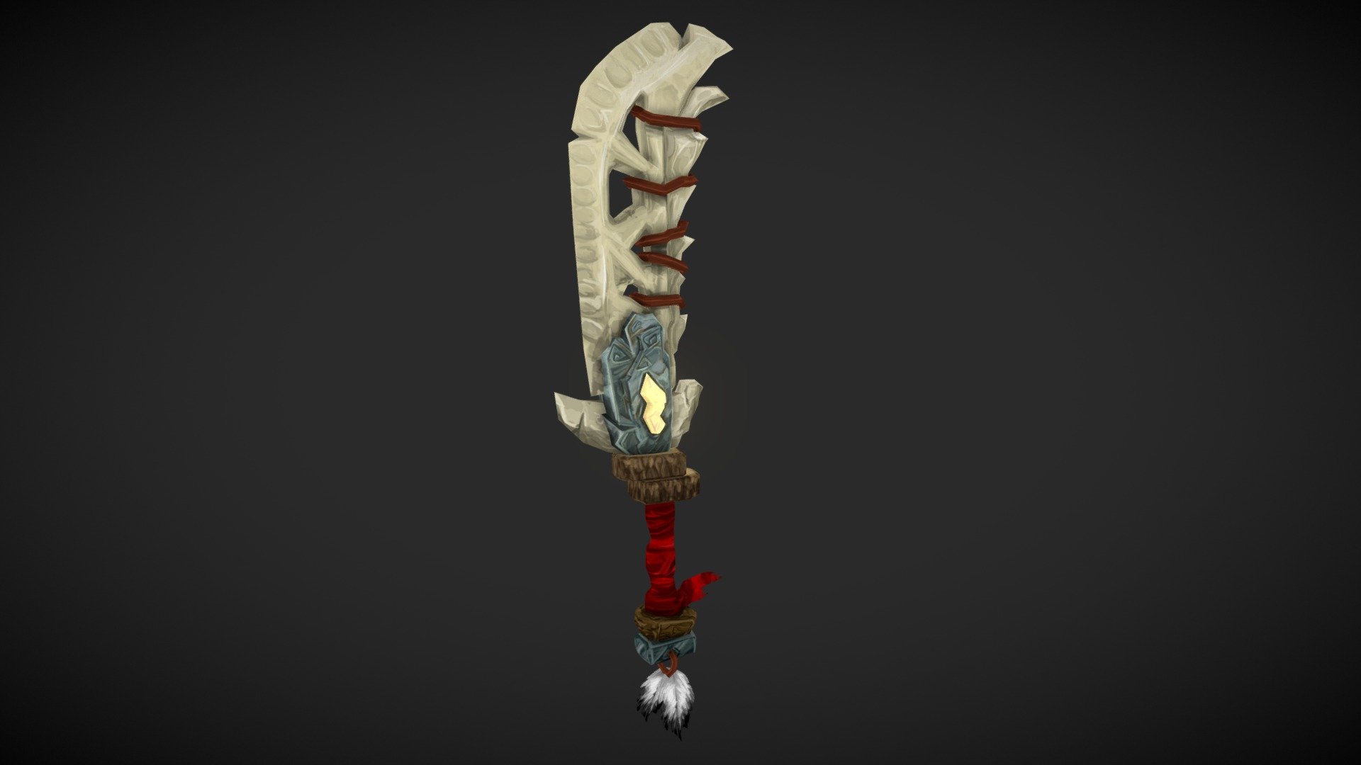 Bone Machete - 3D model by Pieter Pauwels (@Pieter_Pauwels) [55dbe8c ...
