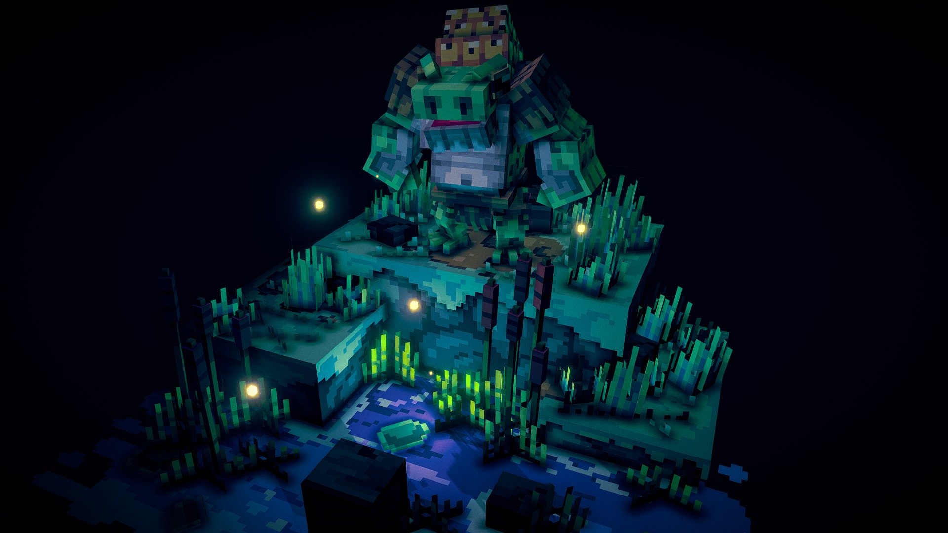 Frog - Boss [Blockbench] - 3D model by Maks - Art (@maksart1) [55dcadb ...