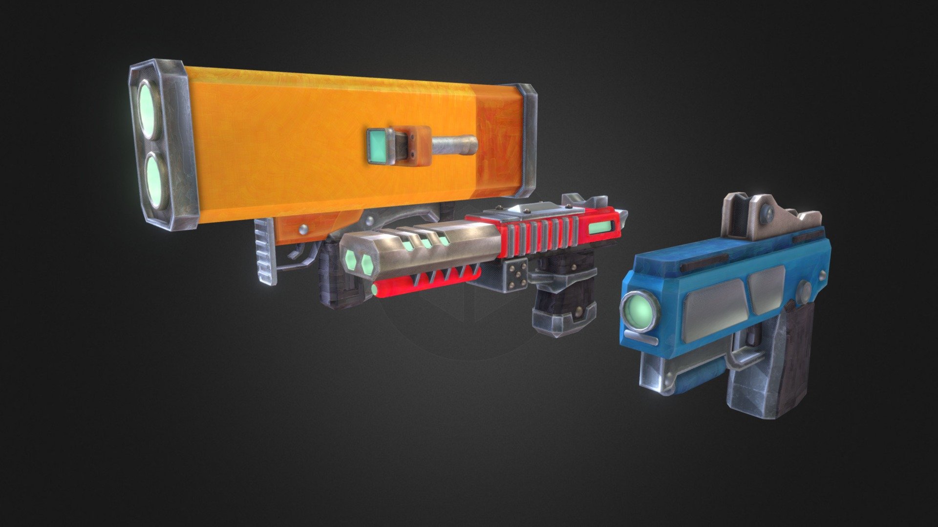 Fun Guns 1 - Buy Royalty Free 3D model by WTHanimation [55dcee8 ...