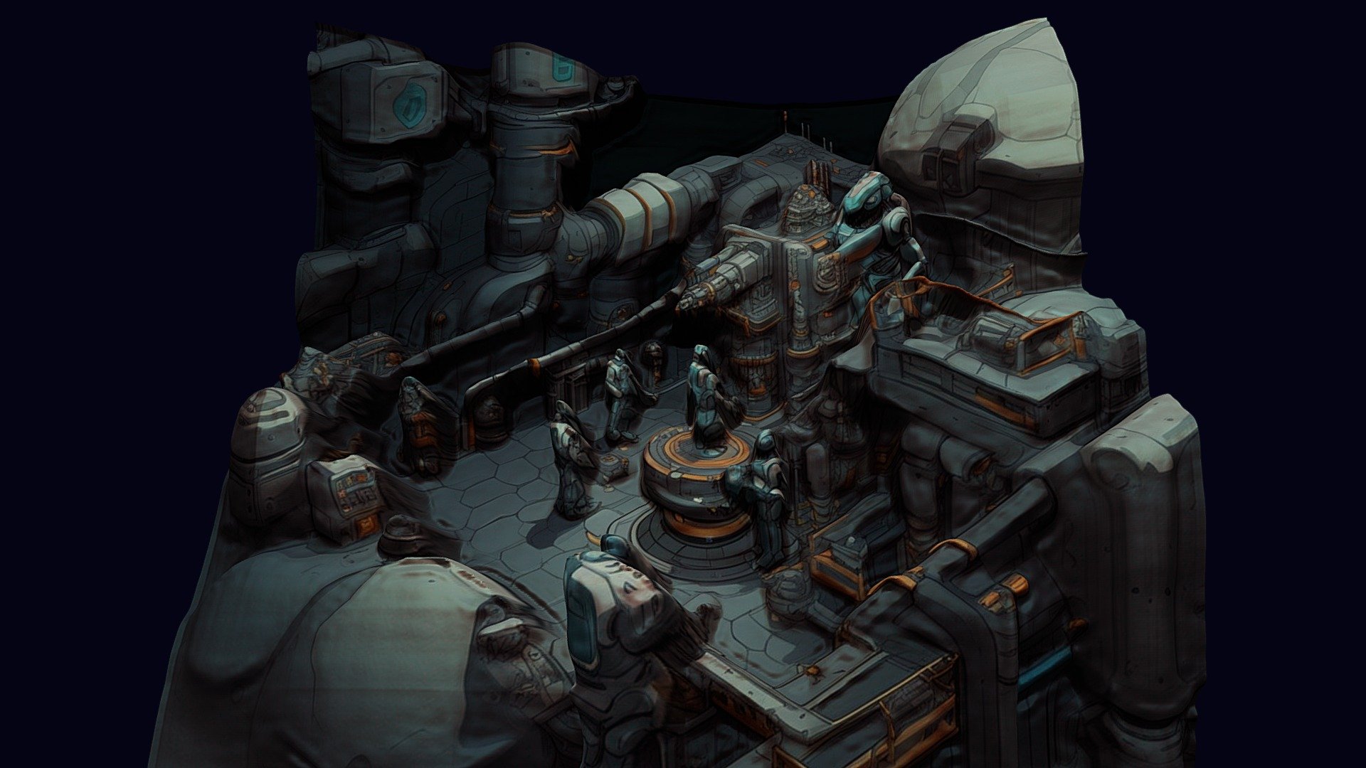 "robot factory" made in ai - Download Free 3D model by Barry.Cooke ...