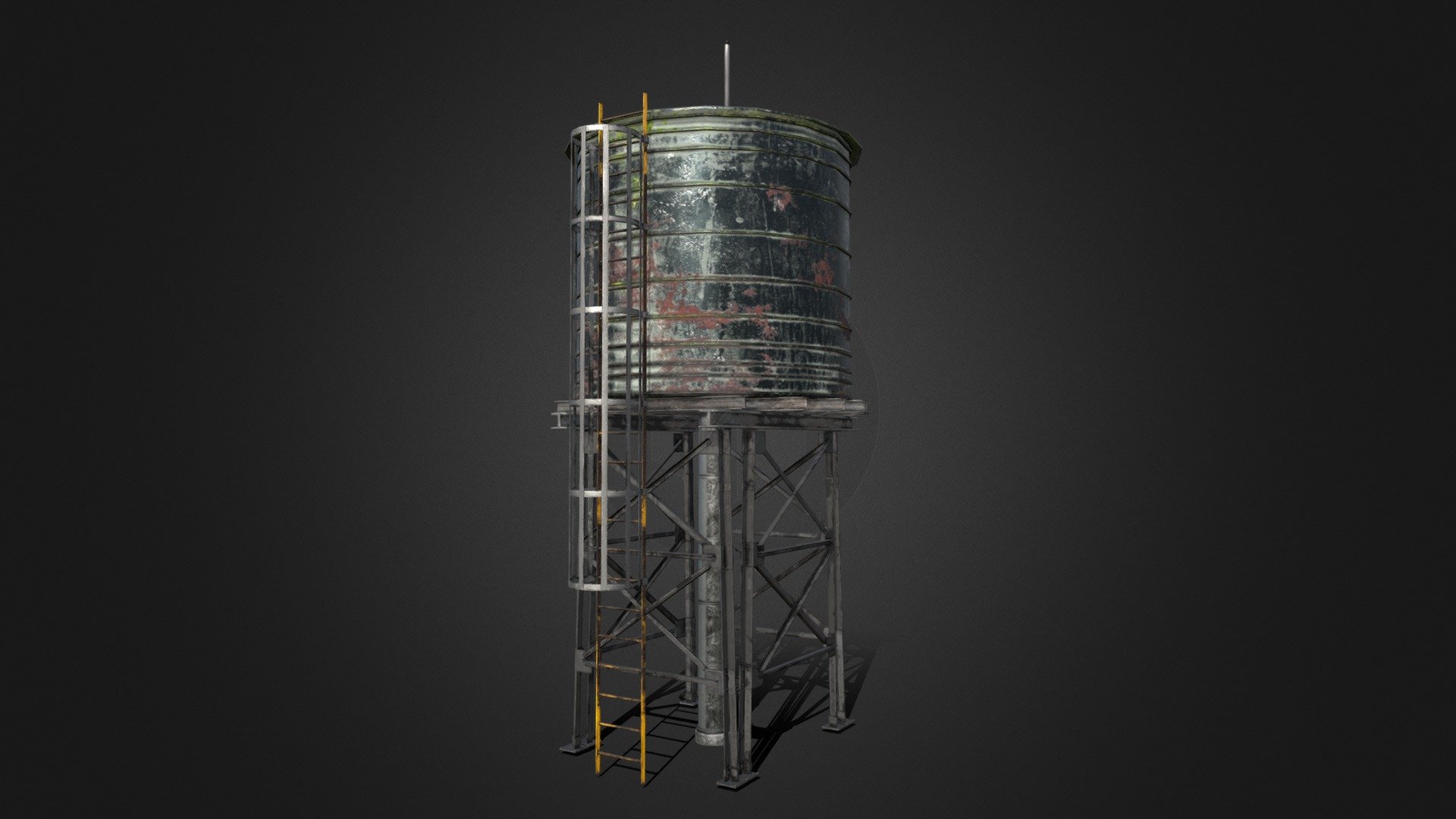 Big water tank game ready prop - Buy Royalty Free 3D model by ...