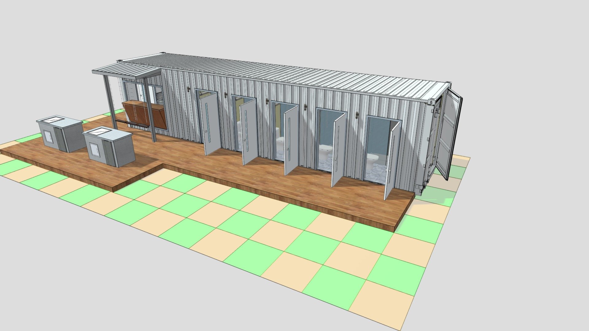 40ft Instant Resort - 3D model by Glamx [55e0bf3] - Sketchfab