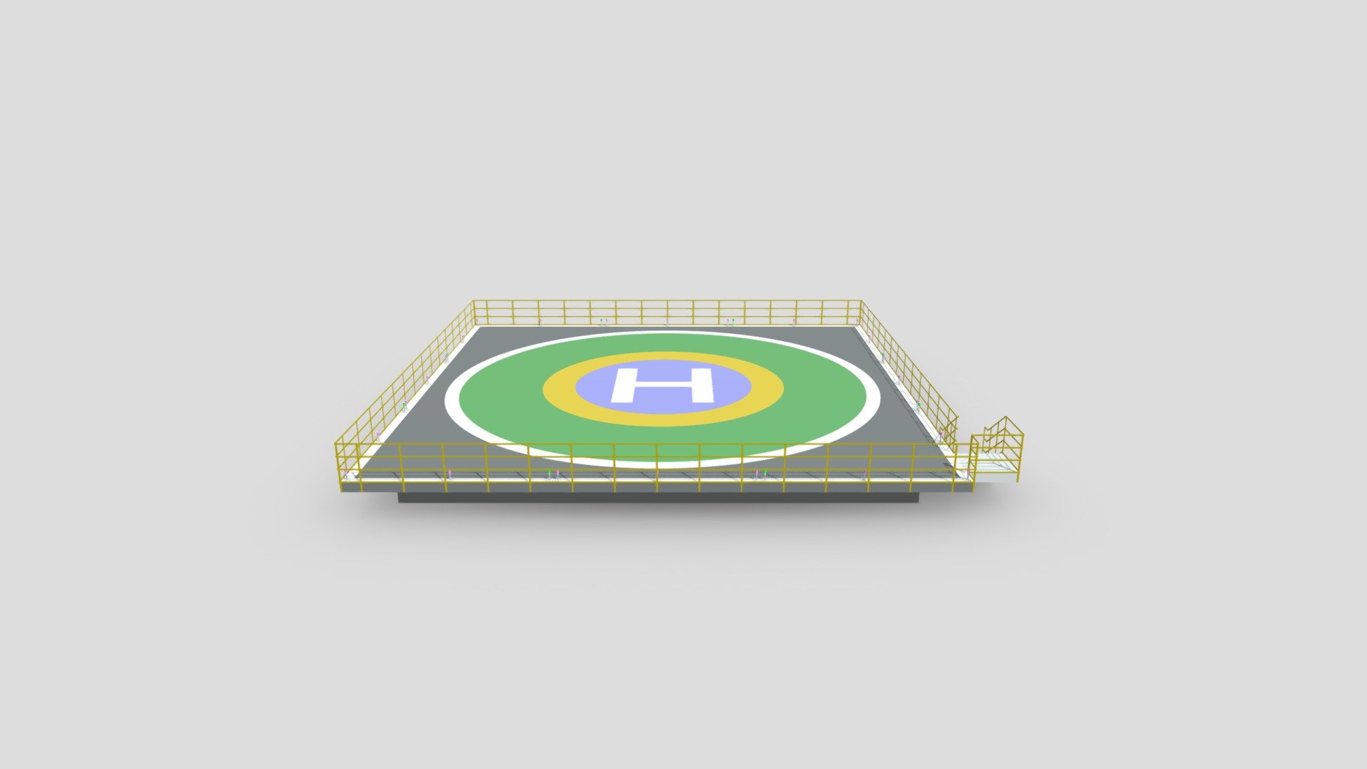 Helipad - 3D model by 3DWALKABOUT [55e41d0] - Sketchfab