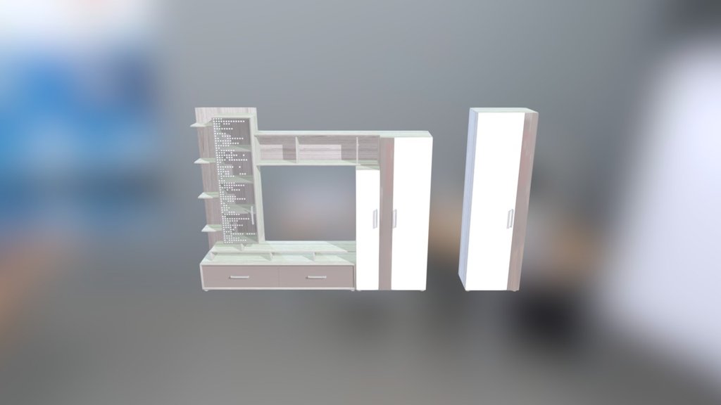 Stil 6 MDF (shimo light/ pvh mokko/pvh white) - 3D model by MKSTIL ...