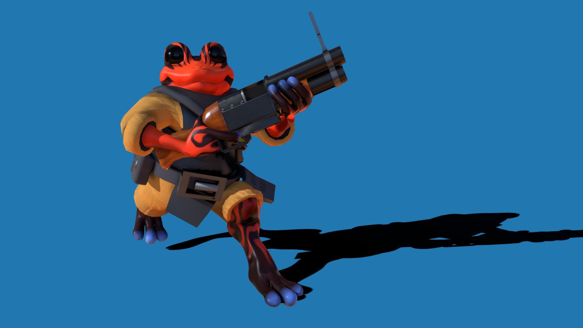 Frog Bomber: Zaba! - 3D model by GreaterKiba [55f25ef] - Sketchfab
