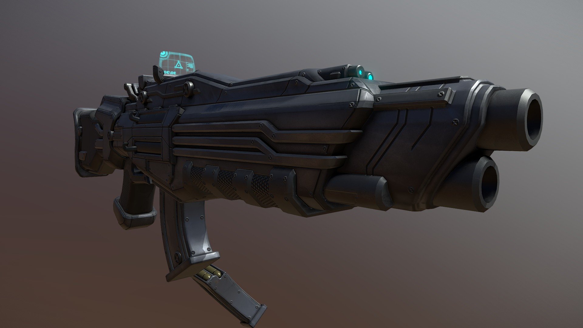 sci-fi assault rifle - 3D model by guillaume bolis (@guillaume.bolis ...