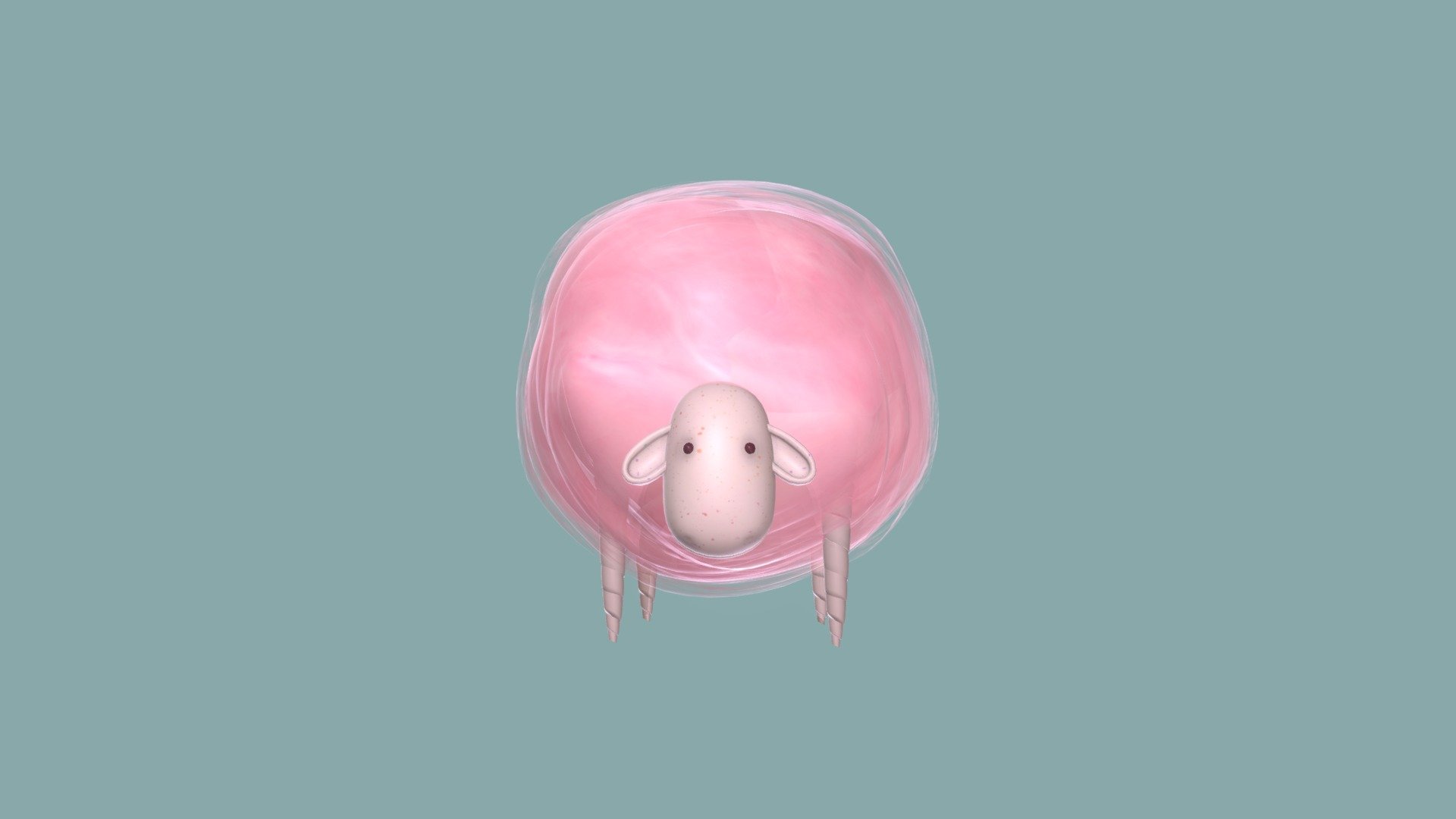 Cotton Candy Shmeep - 3D model by GabyG (@gabyg3d) [55f7283] - Sketchfab