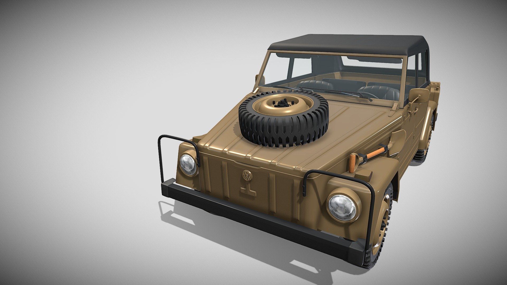 VW Type 181 Army with interior top up - Buy Royalty Free 3D model by ...