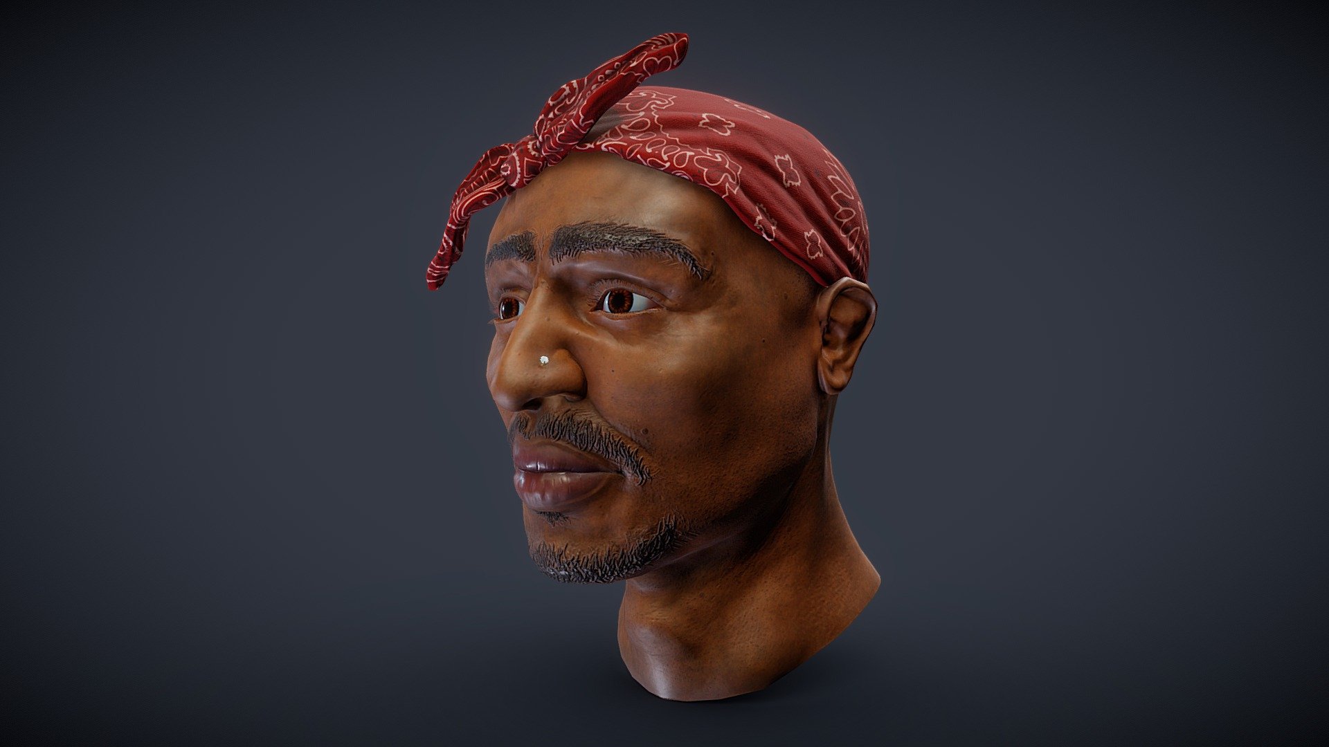 Tupac Bust Sculpt - 3D model by DanielGilbreath [55ff516] - Sketchfab