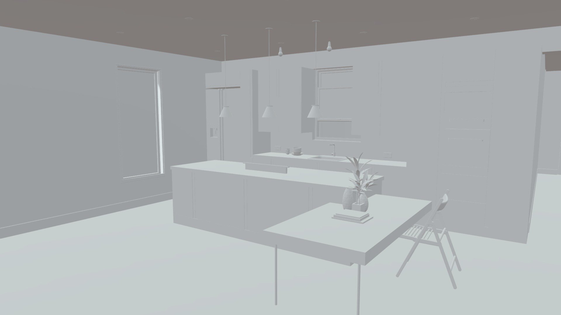 Modern Kitchen1 - 3D model by ferneyrojas [56058bd] - Sketchfab