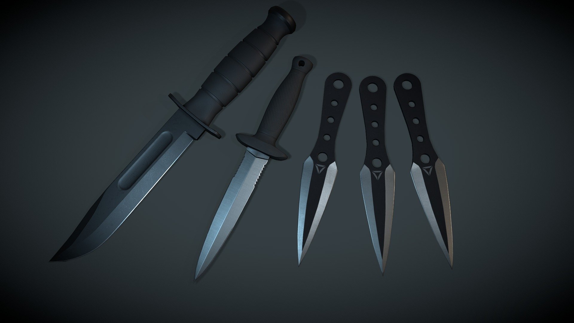 Knife Pack - Game-Ready - Buy Royalty Free 3D model by geekay [5609d05 ...