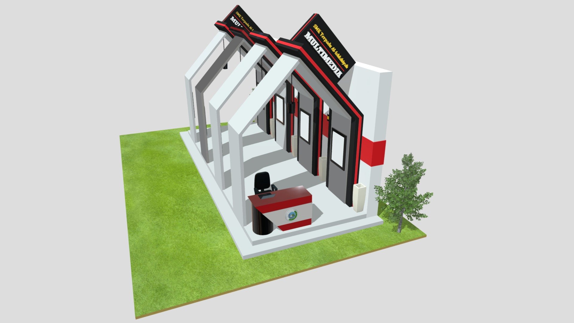 Design Booth Smektis - 3D model by fajar_azmil [560e25d] - Sketchfab