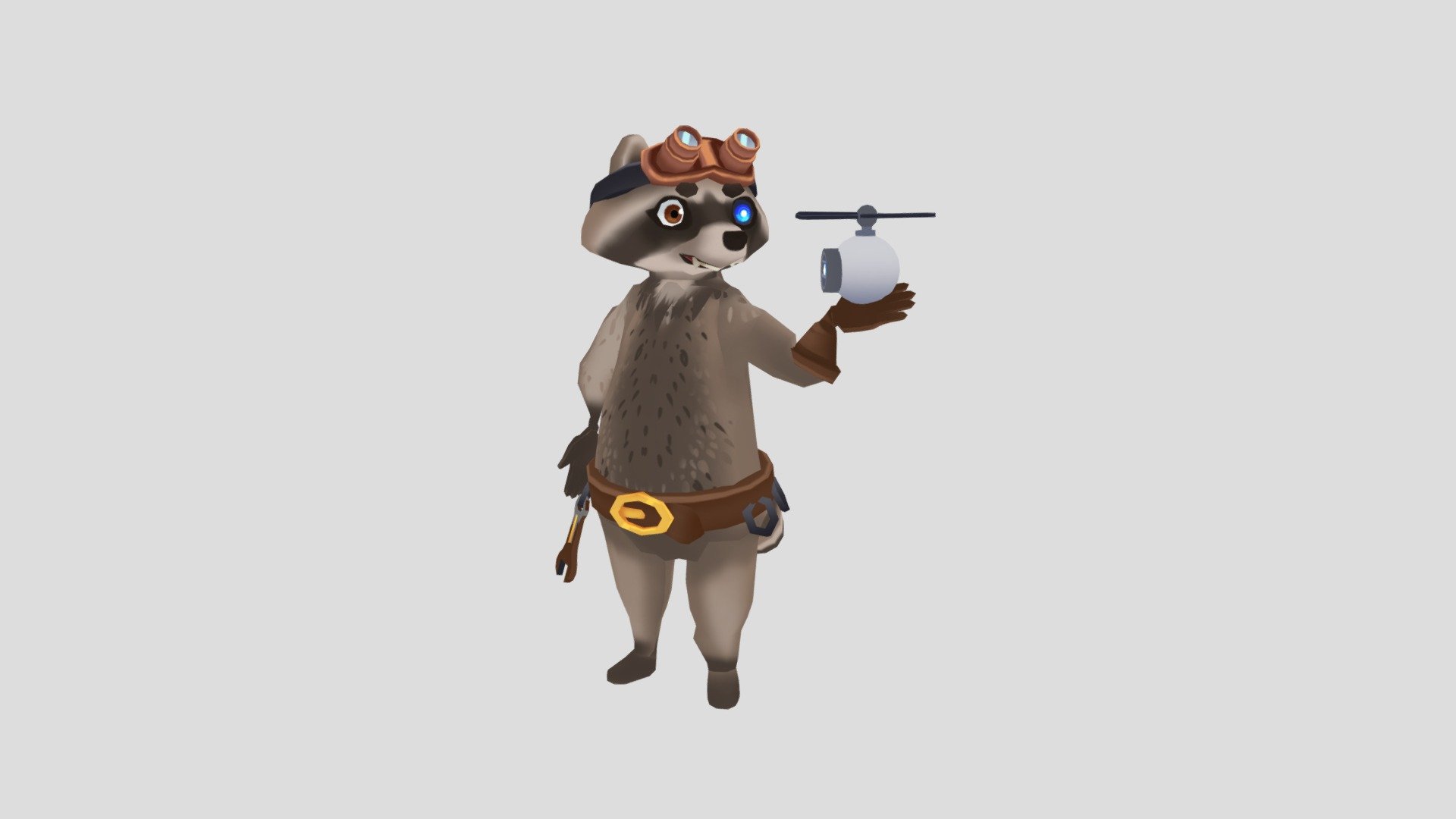 Racoon Villain - 3D model by Minabon (@minabonart) [560fabd] - Sketchfab