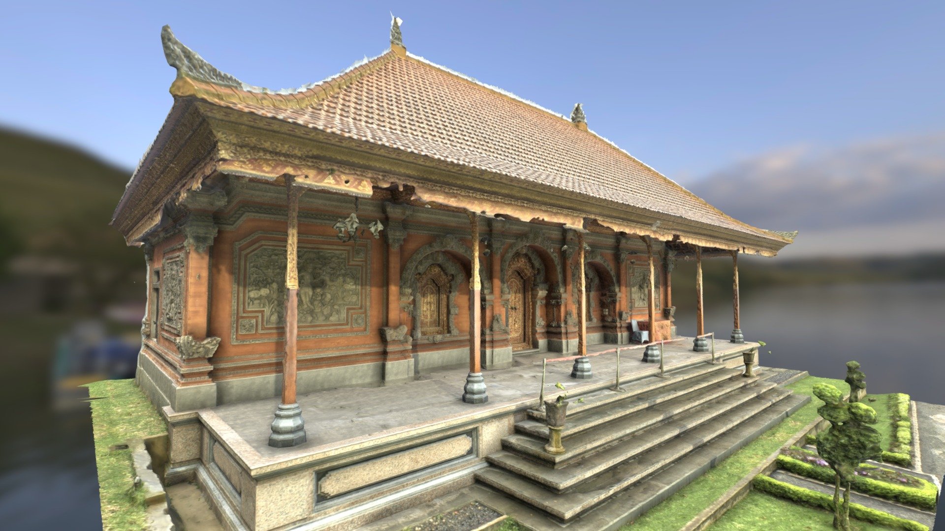 Ceremony Pavilion Ulun Danu Bali - 3D model by Csaba (@cssulyok ...