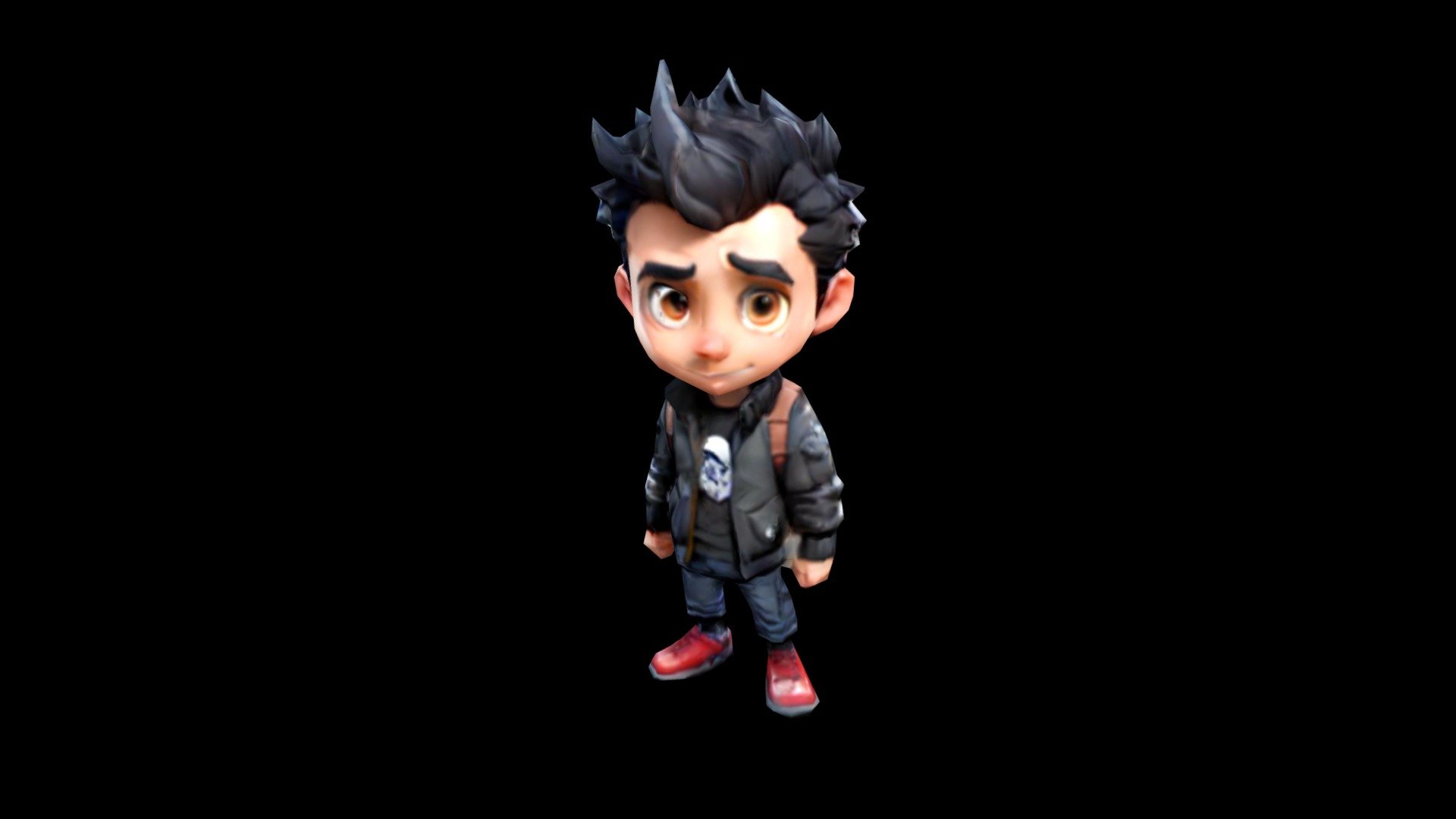 "Distressed Boy A 3D Render of a Young Man with - Download Free 3D ...