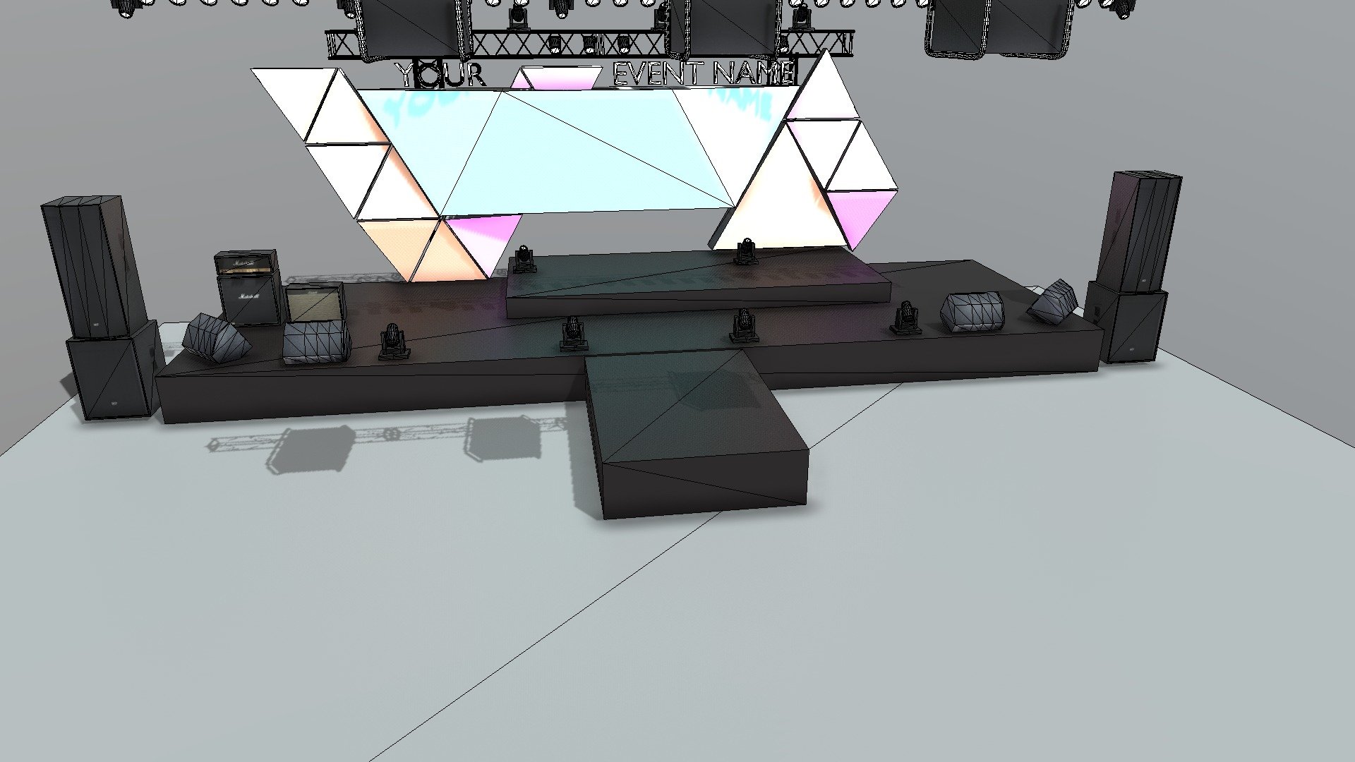 3d_video_mapping_stage - 3D model by elirazberger100 [56154d8] - Sketchfab