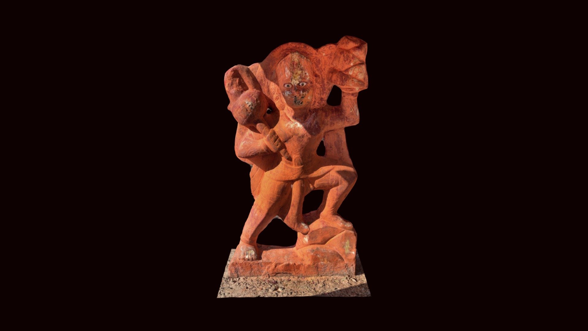 Palethi Hanuman with No Raiments (VCU_3D_8076) - 3D model by Virtual ...