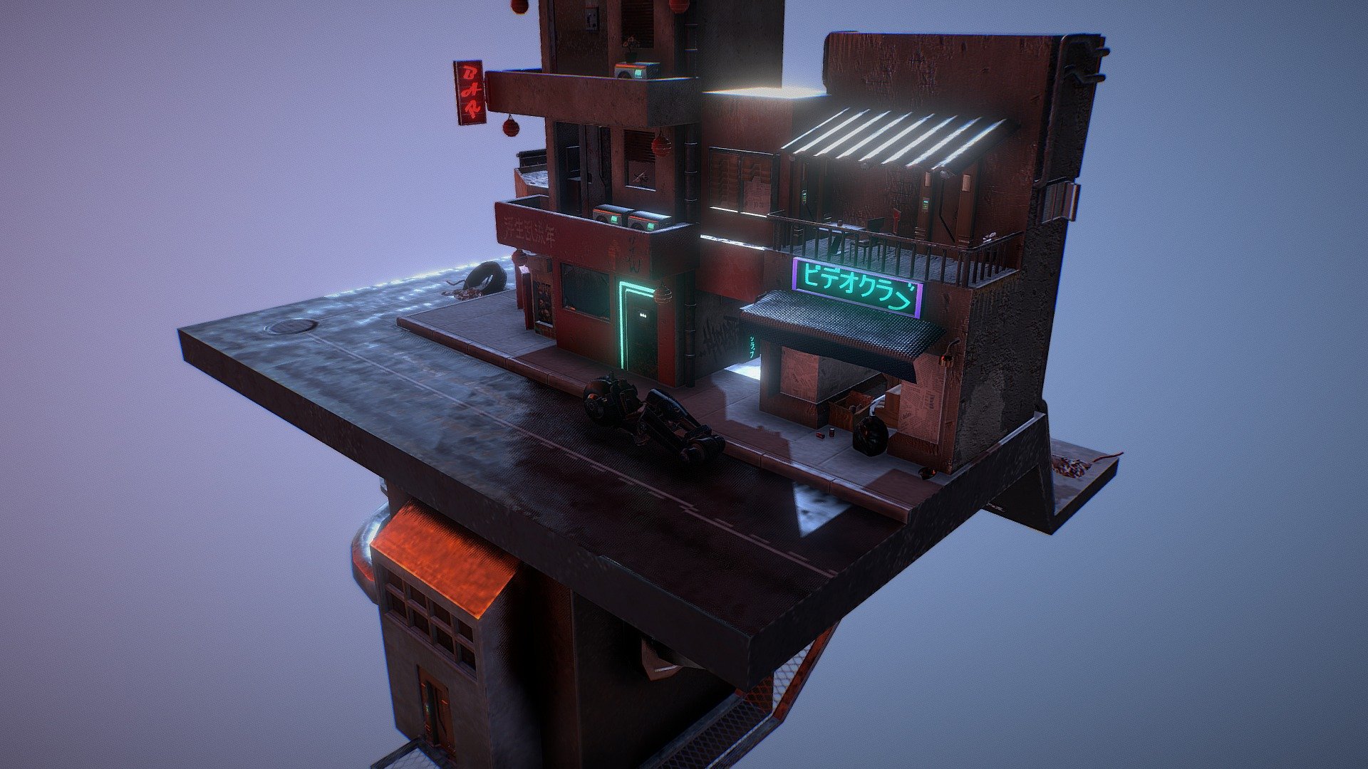 Cyberpunk Scene - Download Free 3D model by Sack7040 [5616213] - Sketchfab