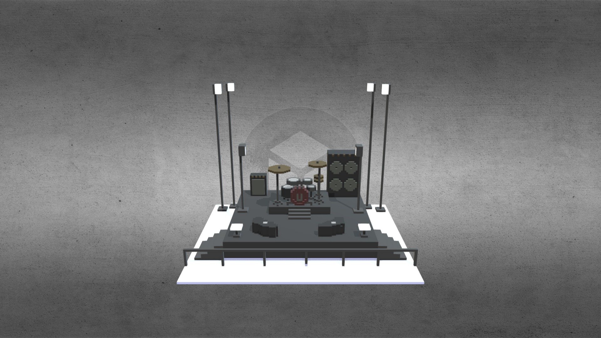 Modelisation Stage - Download Free 3D model by sisahga [561afa6 ...
