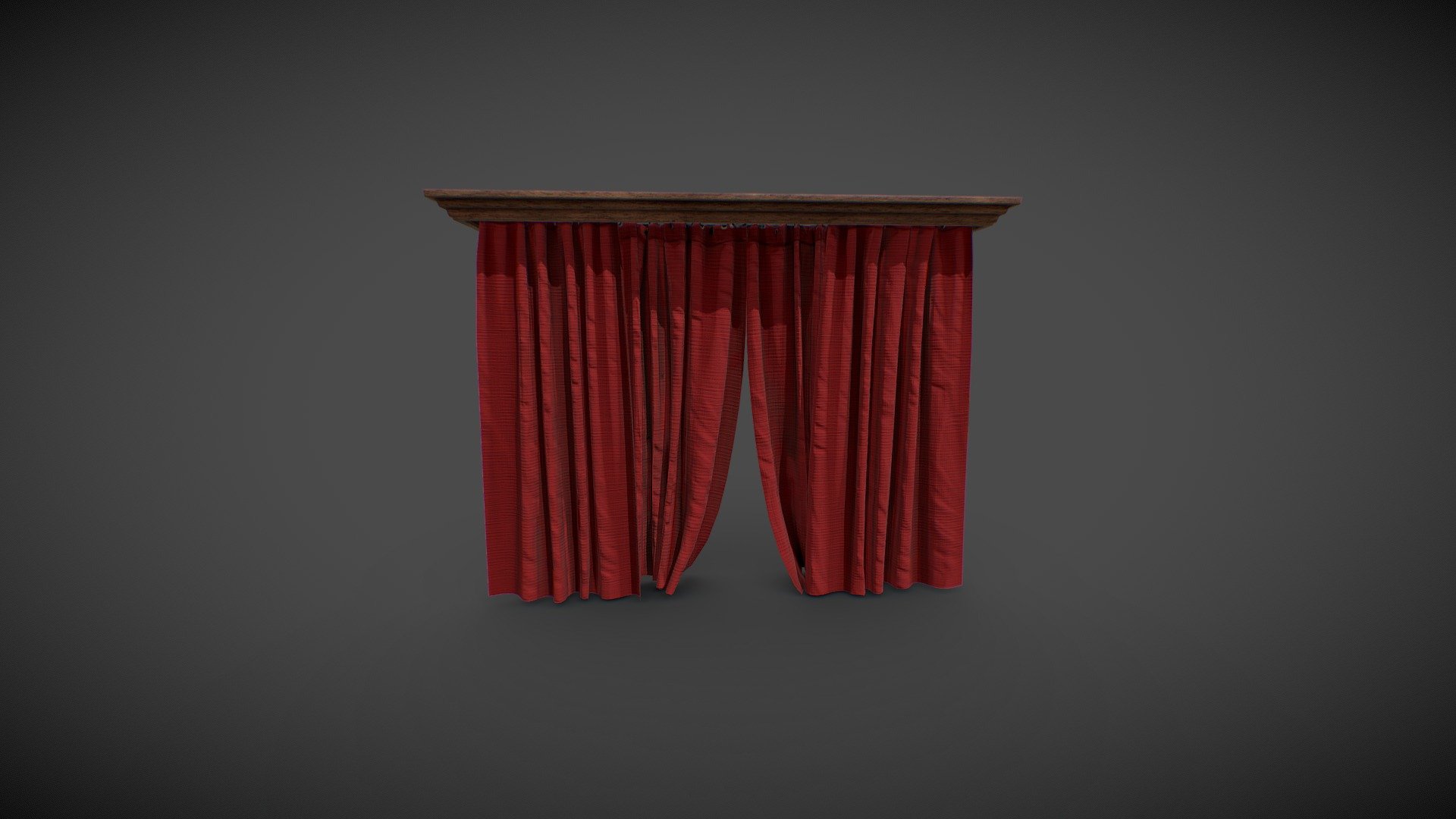 Red Curtain - Buy Royalty Free 3D model by Salex [561afe2] - Sketchfab ...
