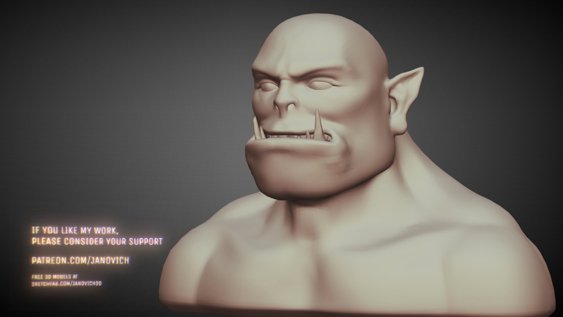 Orc Mesh - Download Free 3D model by Janovich (@janovich3D) [561b23f ...