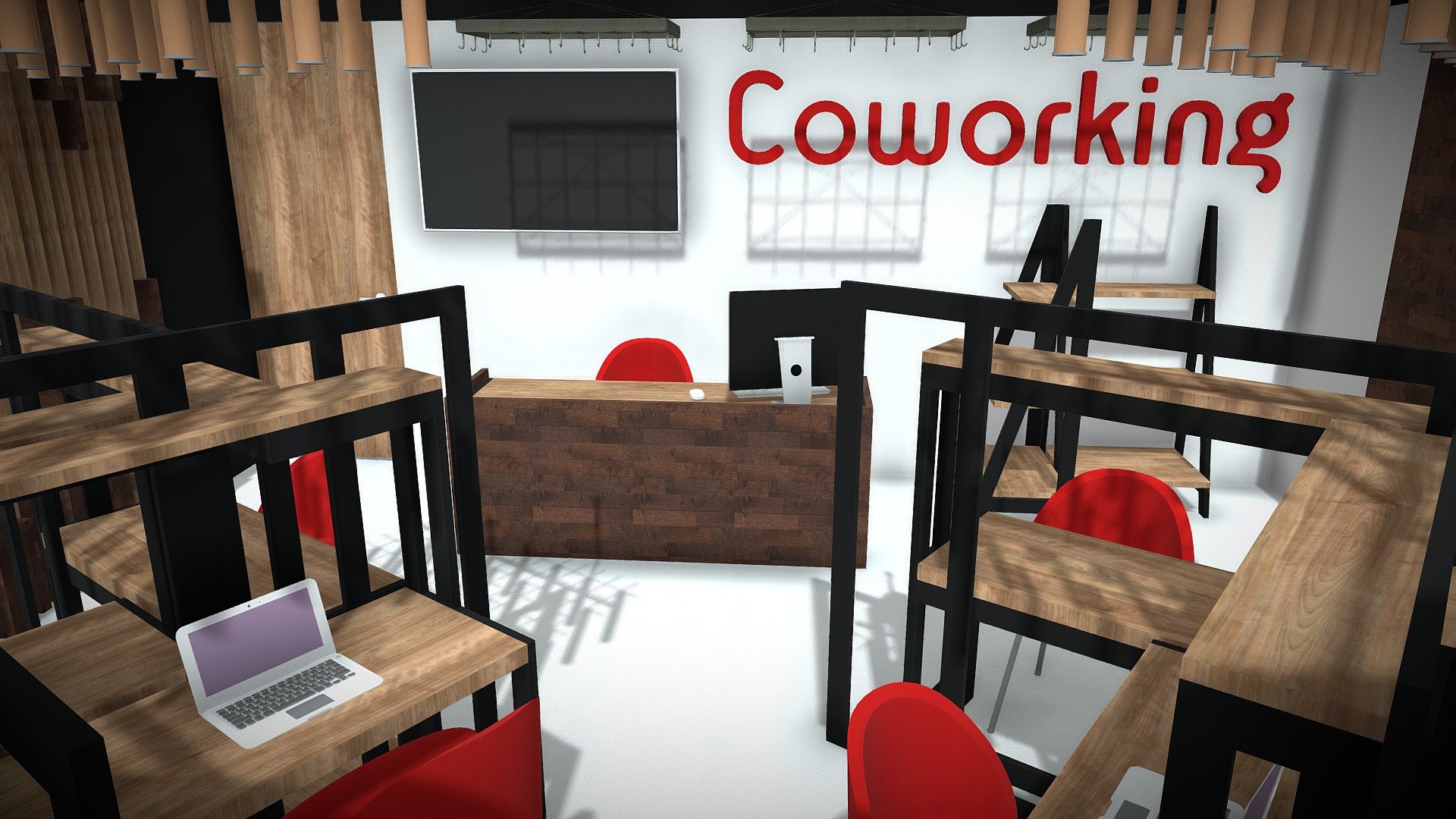 Coworking - 3D model by Cesar Liberato (@cesarliberato) [5627b02 ...